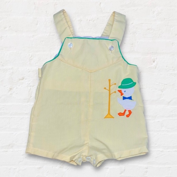 By Thomas | Bottoms | Vintage 8s Duck Pastel Yellow Overalls | Poshmark